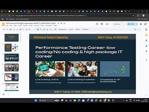 Performance Testing live training-2New batches-Morning&Evening batches JMeter, LoadRunner, Dynatrace
