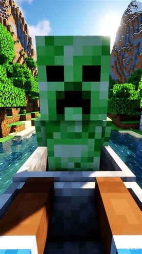 Bad luck on the train, I'm a creeper #funny #minecraft