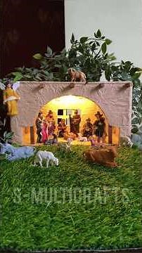 How to Make Christmas Crib With Cardboard :: Nativity Scene :: Diy Christmas Crib :: BestoutofWaste