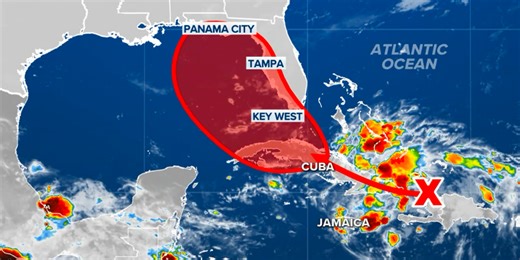 Hurricane Watch issued in Florida as Tropical Depression 4 expected to strengthen into Debby