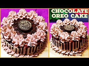 Chocolate Oreo Cake Recipe|Easy Made Oreo Cookie Cake|Live Cake Making|OreoChocolate Cake Decoration