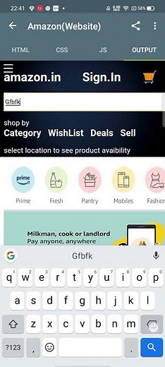 Amazon (website) | Using HTML and CSS | 2021