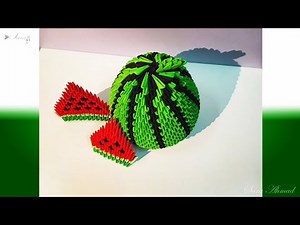 3d origami - Watermelon 2
