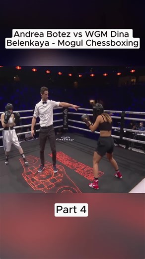 Andrea Botez vs WGM Dina Belenkaya - Mogul Chessboxing #chess #battle #chessmaster #chessboxing #girls