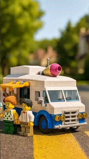 LEGO Ice Cream Truck 🍦🚐 Custom MOC Build #lego #legocars #legomoc