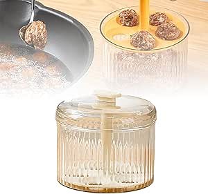 Translucent Meatball Maker, Creative Kitchen DIY Meatball Making Set, Manual Meatball Maker Tool Kitchen Gadget Meatball Mold, Clear Meat Baller Mini Meatball Maker Easy Meatballs Maker (Beige)