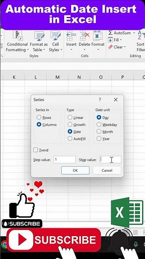 How to automatically Insert date in Excel tips and tricks 💯💫|| #exceltips #tutorial #shortvideo