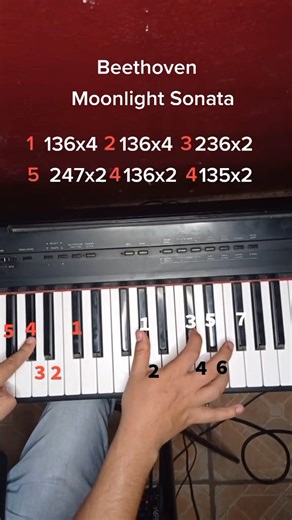 Moonlight Sonata 1st movimiento piano facil #pianotutorial #pianofacil #moonlightsonata #pianomusic #pianotutorials | Ponchopiano