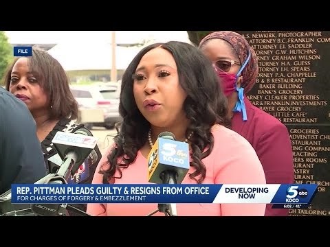 Okla. state Rep. Ajay Pittman resigns after guilty plea to felony charges.