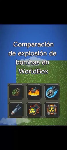 Comparación de explosión de Bombas de WorldBox 🔥 #worldbox #superworldbox #sandbox #parati #Tsar