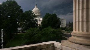 The US Capitol Buliding with Dark Clouds and Column 20190426 1920x1080