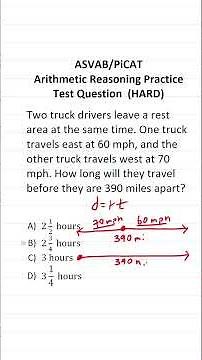 ASVAB/PiCAT Arithmetic Reasoning Practice Test Question: Distance, Rate, and Time (d = rt)