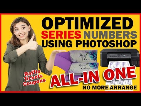 Optimized Making of Series/Sequential Number using Photoshop ( No more Arrange, Ready to Print)