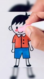 109K views · 659 reactions | Very easy boy drawing tutorial for kids . #artforkids #easyart #artwork #drawing #viralreelsシ #newyear2026 | Easy drawing for kids24 | Facebook