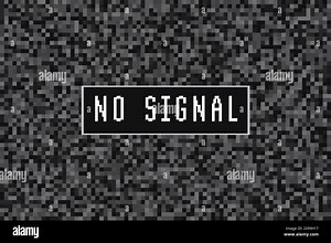 Retro-inspired vector bold, black and white pixelated backdrop with No Signal message. An old computer screen or video game. The distressed texture of Stock Vector Image & Art - Alamy