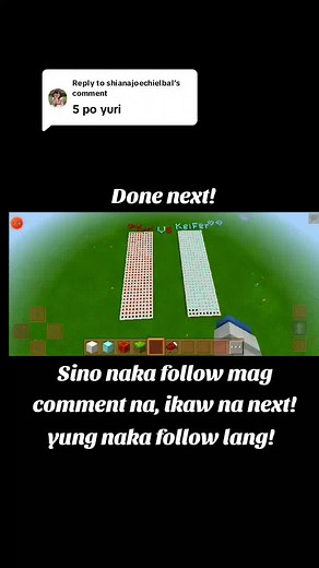 Minecraft Community Engagement: Follow and Comment