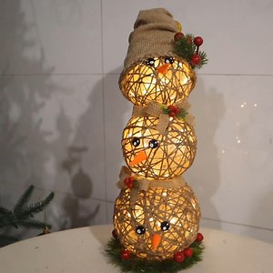 DIY three-tier twine snowman | GH Media