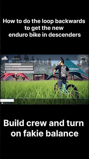 how to do the loop backwards in Descenders