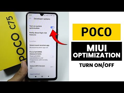 Turn ON/OFF MIUI Optimization on Any Poco Phone - System Optimization