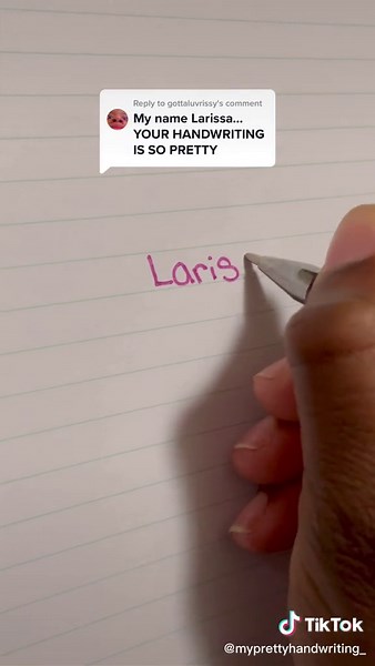 Reply to @gottaluvrissy #handwritingchallenge #namewriting #fyp #neathandwriting #handwriting