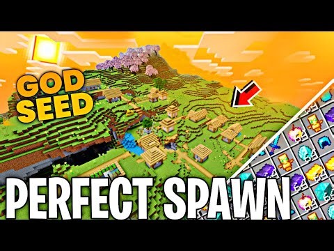 This Seed Has 5 Villages And 5 Black Smith At Spaw 😱 || MINECRAFT 1.21 SEED🤩||