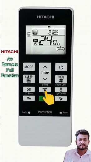 Hitachi Ac Remote Full Function || hitachi ac remote control setting #hitachi #ac #remote