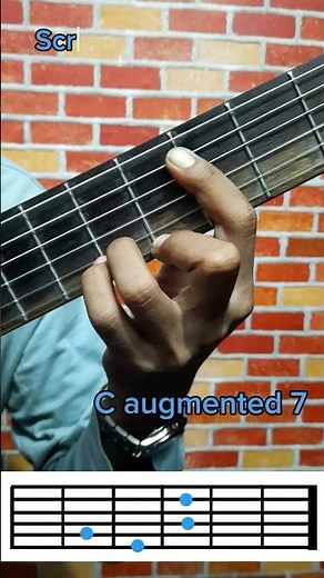 C augmented 7 chord / C aug 7 / guitar chord