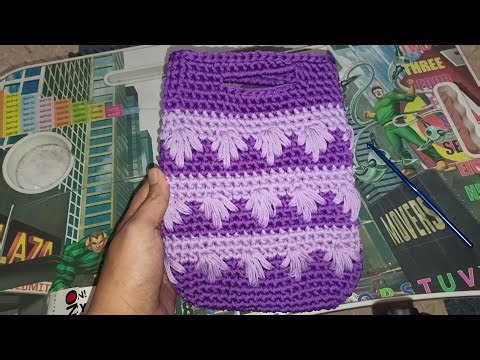3D Motif Knitting Bag Tutorial | Easy Crochet Bag Pattern for Beginners Beautiful Handcrafted Purse