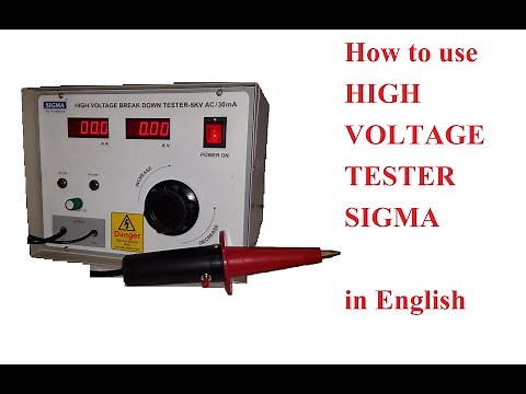 How to use High Voltage Tester "SIGMA" in English || Detailed Demonstration