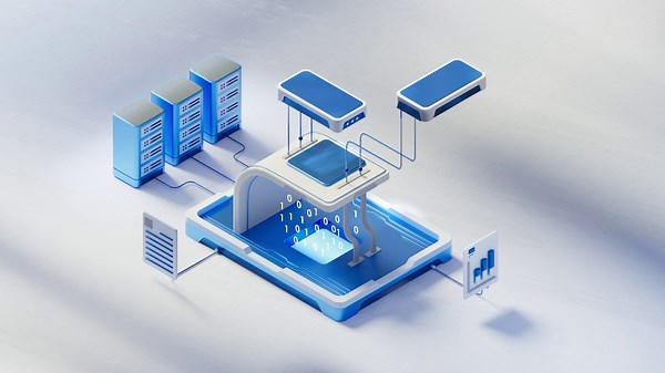 SaaS Data Processing — Isometric 3D