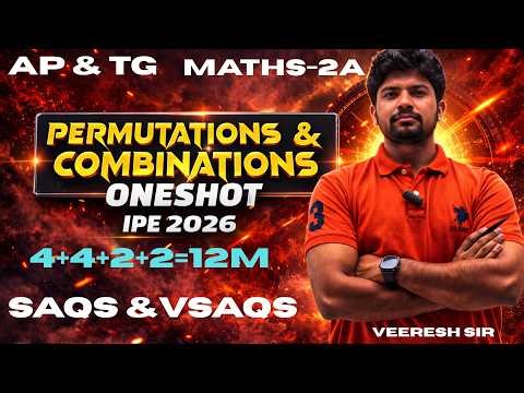 Permutations & Combinations I Sr Inter Maths -2A I SURE SHOT QUESTIONS for IPE 2026