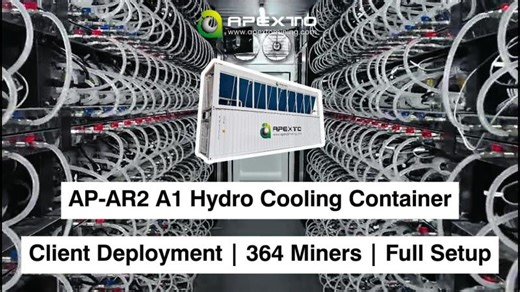 Successful Deployment | Hydro Cooling Container AP-AR2 A1 | Large-Scale Crypto Mining Case Study