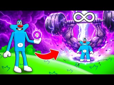 Roblox Becoming The World Strongest Man With INFINITE Power ft.Oggy