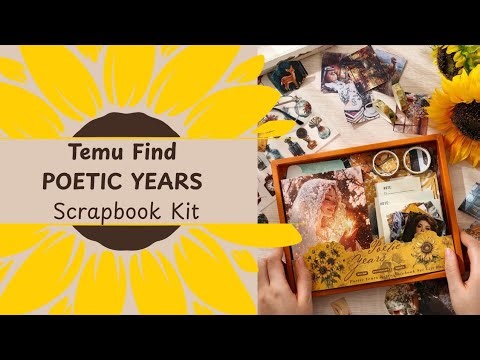 Temu Find: Poetic Years Scrapbook Kit | ASMR & Meditative Music Unboxing 🧘‍♀️