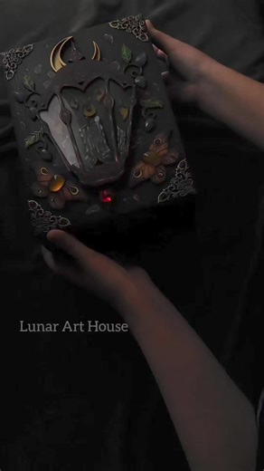 18K views · 662 reactions | 曆 So happy with how this magical light up Hidden Key Box turned out!  but it was definitely a challenge!  it has sparkly gems and the lantern has a clear acrylic top, so it looks like a glass lantern ✨️ This one is sold, but I'm hoping to do more light up ones. And hopefully they become easier  #hiddenkeybox | Lunar Art House | Facebook