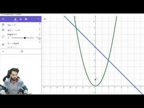Calculate the area between two functions using Geogebra