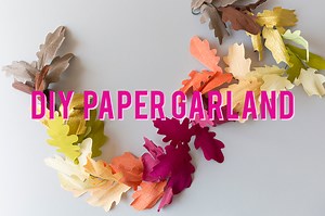 DIY paper leaf fall garland