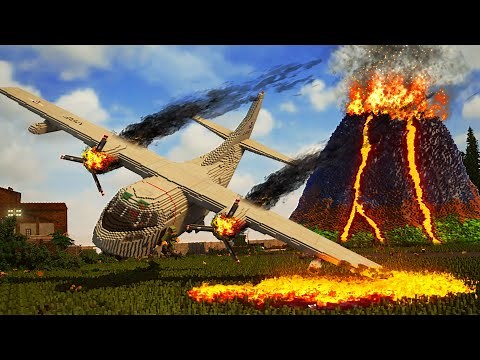 Realistic Volcano Eruption Destruction 😱 Teardown