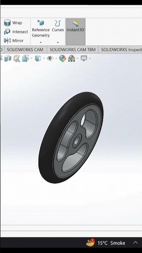 Design a wheel in solidworks #solidworks #mechanicaldesign #automobile #3dprinting #3dmodel #cad