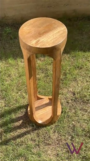 Sculptural Solid Wood Block End Table Wood – Organic Modern Nightstand