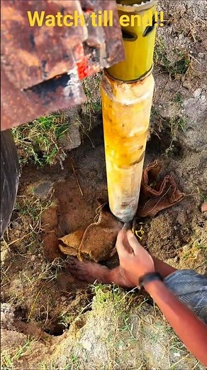 How to Repair Damaged Borewell Casing Pipe with Drilling Rig #shorts #borewell