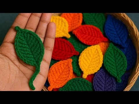 Crochet Leaf Making Tutorial for Beginners | Easy Step by Step Leaf