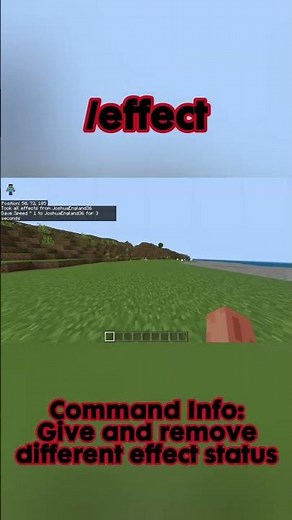 How to use the /effect command in Minecraft Bedrock #minecraft #bedrock #tutorial #commands #fyp