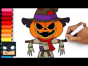 How To Draw Scarecrow | Halloween Art Tutorial