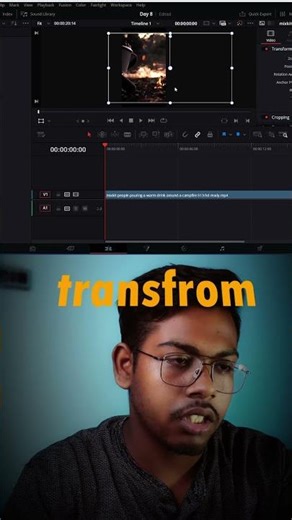 How to Transform Videos Quickly in DaVinci Resolve | Fast Editing Workflow #shorts #shortvideo