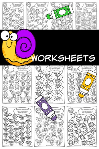  FREE Printable Bug Color by Blend Worksheets for Kids https://www.123homeschool4me.com/bug-coloring-by-blends-worksheets/ | 123 Homeschool 4 Me | Facebook