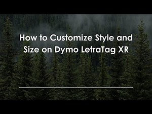 How to Customize Style and Size on Dymo LetraTag XR