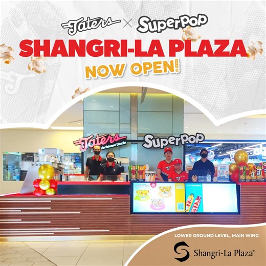 Your Taters fix just got a massive upgrade! 🤩 ​Introducing Taters x Superpop—the ultimate fusion of your favorite snacks and frozen treats! We're officially open at Shangri-La Plaza! ​🚨 ONE DAY DEAL ALERT! 🚨 Buy a Party Pack Superpop and get a FREE Uno Froyo (your flavor choice!). ​Don't wait—get your hands on this limited-time offer today! 📍 Lower Ground Level, Main Wing, Shangri-La Plaza. #Taters #ilovetaters #Superpopbytaters #TatersxSuperpop | Taters