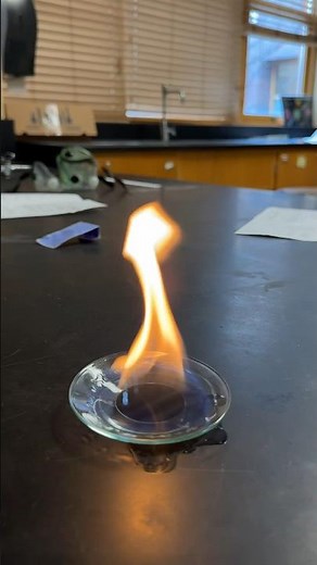 BURNING Rubbing Alcohol! #chemistry #fire #fyp #science #scienceexperiment