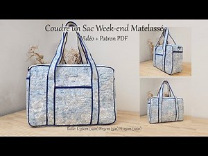 Sew a Quilted Weekend Bag with Pockets (Diaper Bag) - Tutorial - PDF Pattern - Easy Sewing Mimi
